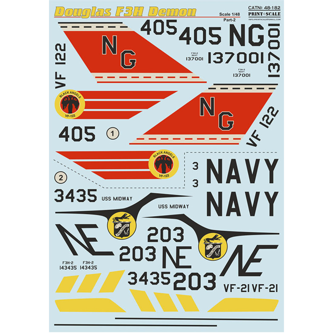 McDonnell F3H Demon Part-2 / 48-182 / Donnell Douglas F3H Demon Models ...