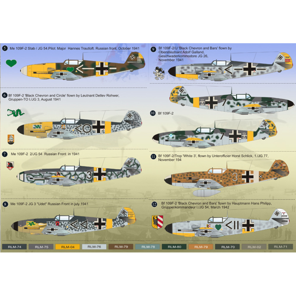 Me 109 F-2 Luftwaffe / 72-048 - Buy Online at Printscale.org, Scale: 1/72
