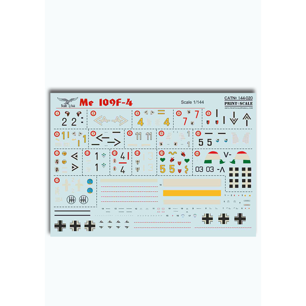 Messerschmitt Bf 109 F-4 Models - Historical Replicas, Scale: 1/144