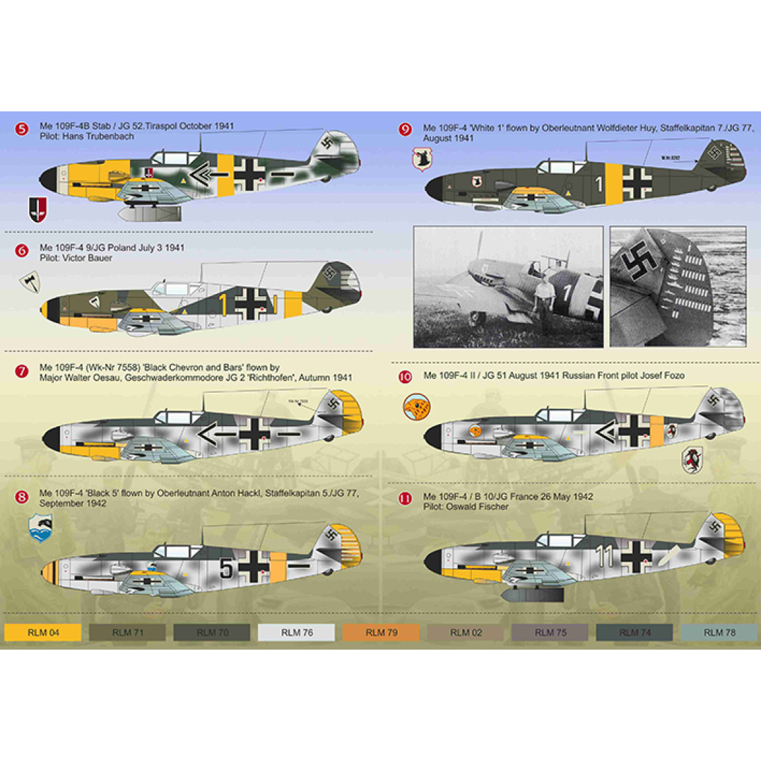 Messerschmitt Bf 109 F-4 Models - Historical Replicas, Scale: 1/144