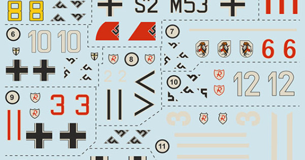 Messerschmitt Bf-109 B-D / 72-497 - Detailed Aircraft Models, Scale: 1/72