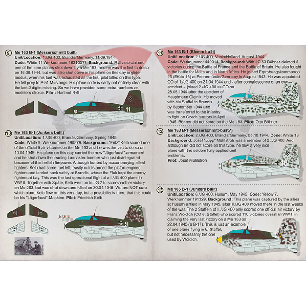 Buy Messerschmitt Me.163 Komet / 72-303 Model Kit at www.printscale.org ...
