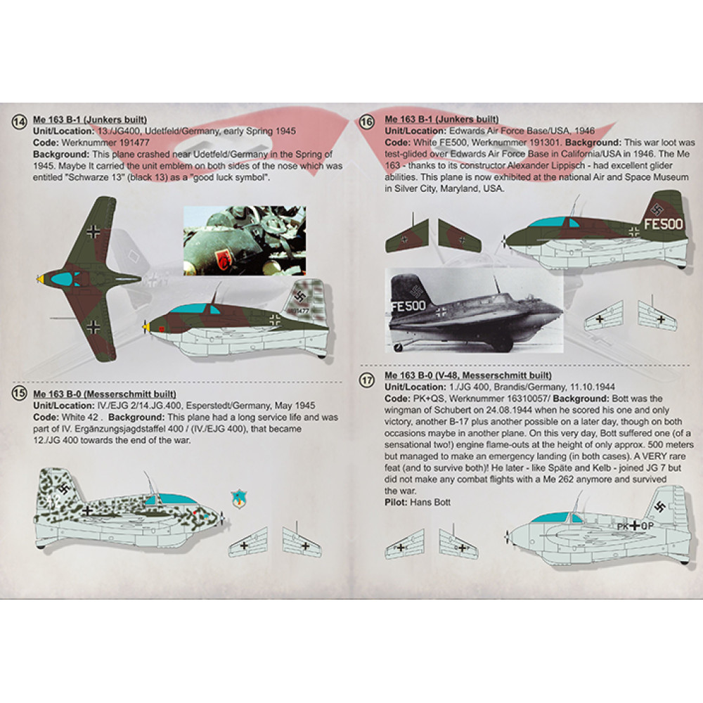Buy Messerschmitt Me.163 Komet / 72-303 Model Kit at www.printscale.org ...
