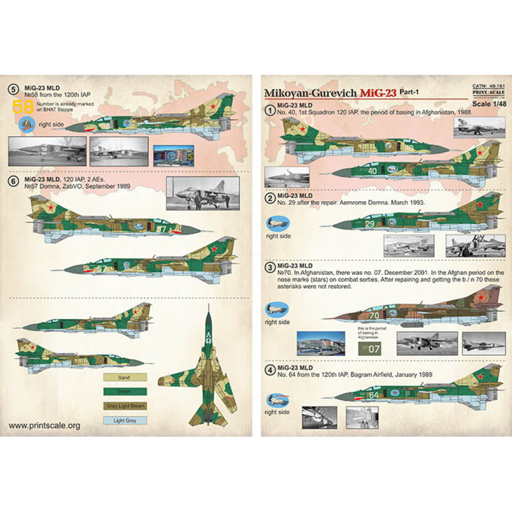 Mikoyan-Gurevich MiG-23 MLD Scale Model Kits - 120 IAP Squadron in ...
