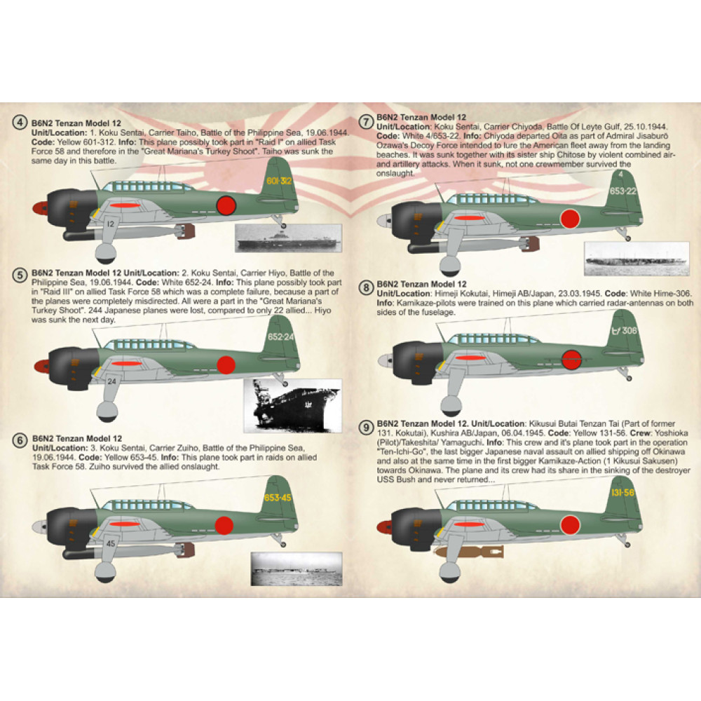 Nakajima B6N Tenzan Jill 1/72-212 | Printscale.org, Scale: 1/72