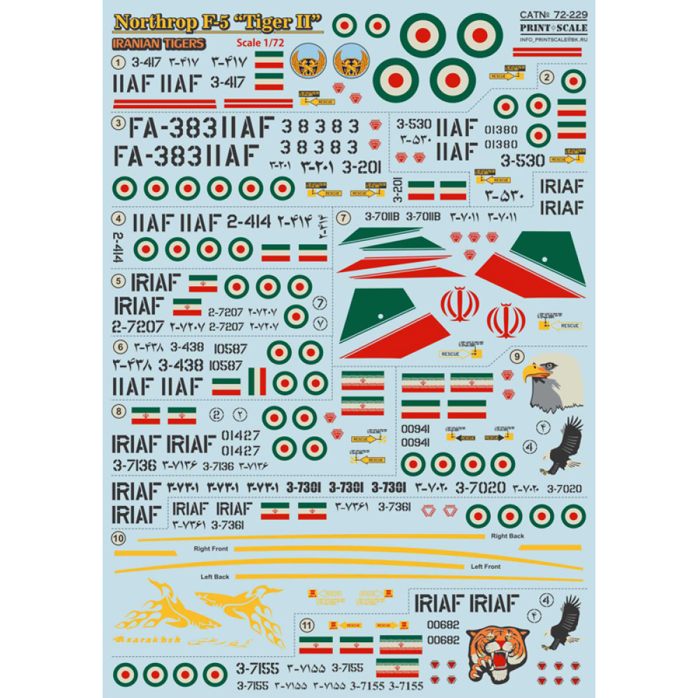 Northrop F-5 Tiger II / 72-229 / Model Made by Mehran Soltani | Printscale.org, Scale: 1/72