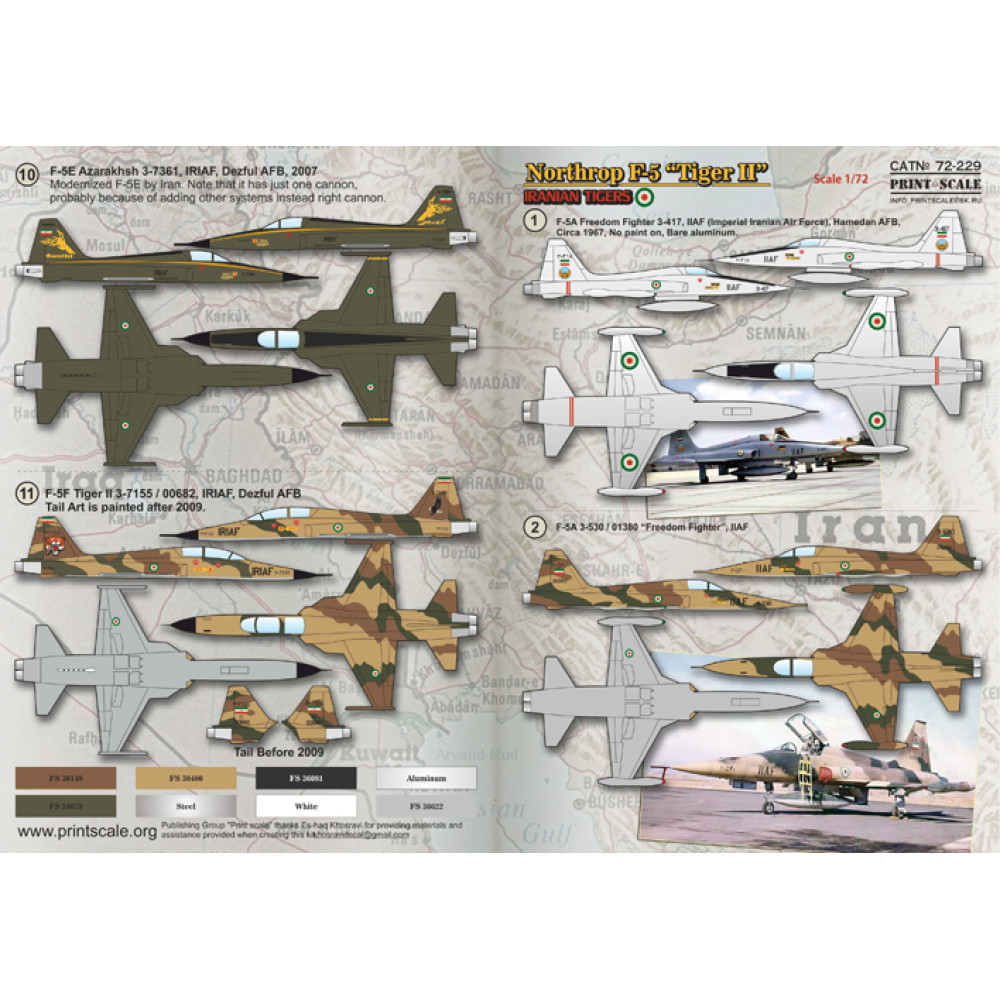 Northrop F-5 Tiger II / 72-229 / Model Made by Mehran Soltani | Printscale.org, Scale: 1/72
