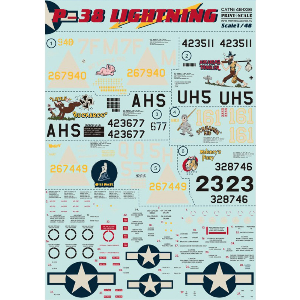 P-38 Lightning Model Kits | Historical Aircraft Replicas, Scale: 1/48