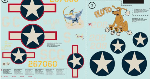 P-38 Lightning Scale 1/48 Decal Set - Various Historical Aircraft Replicas