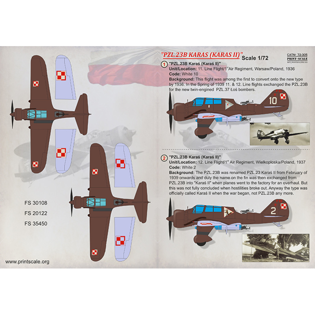 PZL.23B Karas (Karas II) / 72-305 Model Kit | Buy at PrintScale, Scale ...