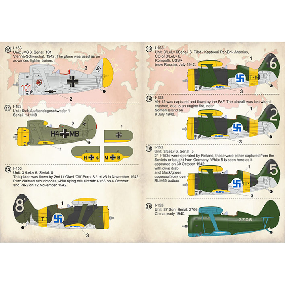 Polikarpov I-153 Chaika - Historical Aircraft Collectibles, Scale: 1/72