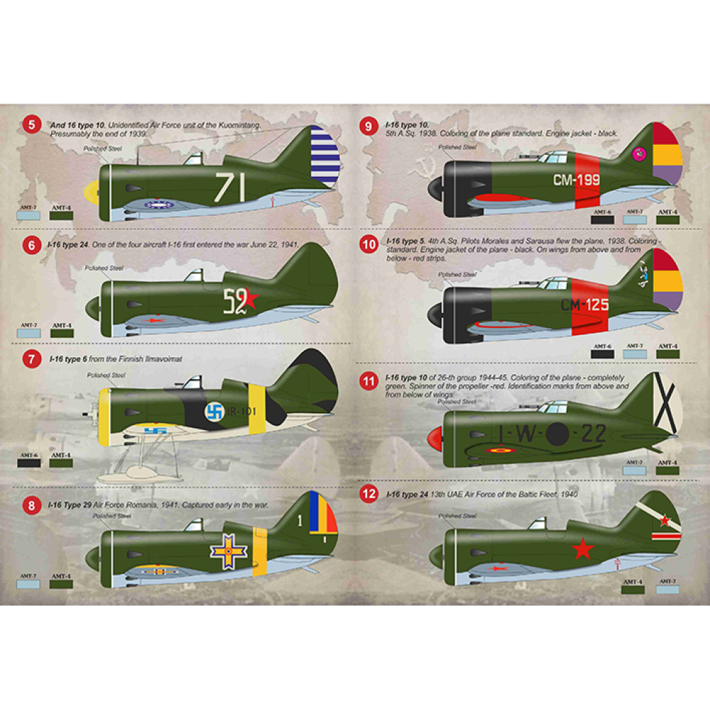 Polikarpov I-16 / 144-021 / and 1. I-16 tip 10, Major General Ivan ...