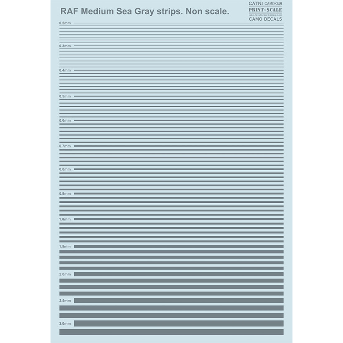 Buy RAF Medium Sea Gray Strips | Non-scale/049 | Printscale.org, Scale ...
