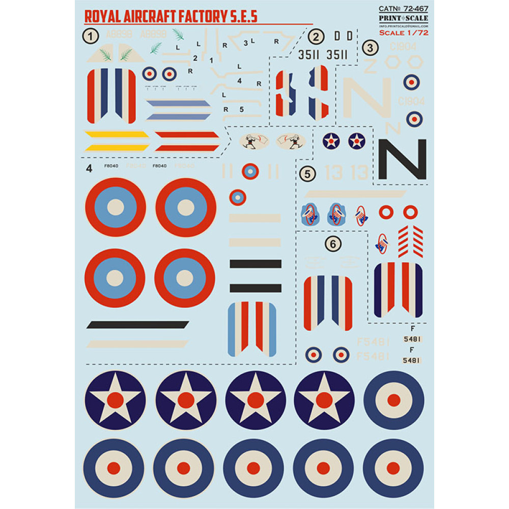 Royal Aircraft Factory S.E.5 / 72-467 /, Scale: 1/72 - Historic WWI ...