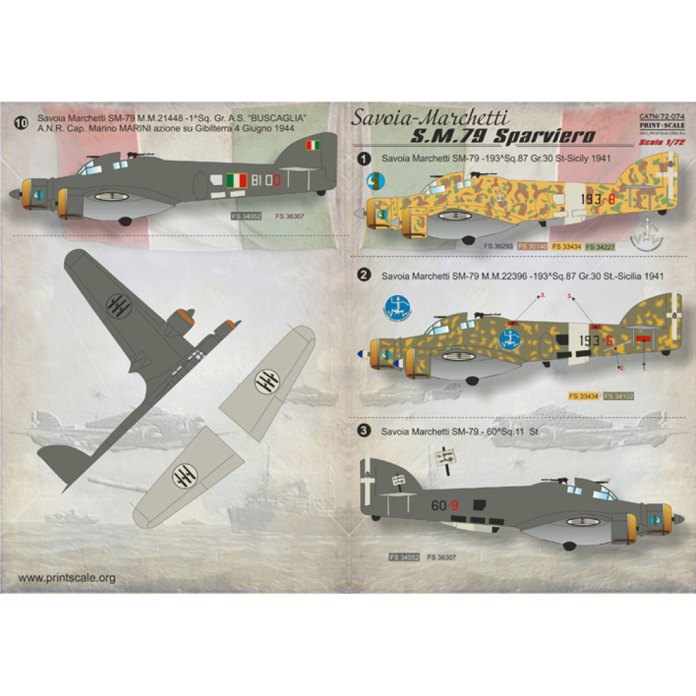 S.M. 79 Sparviero - Savoia Marchetti SM-79 Model Kits | PrintScale.org ...