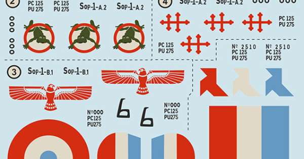 Sopwith 1 1/2 Strutter Decals Part 1 / 48-275 / and 1 - Product Details, Scale: 1/48