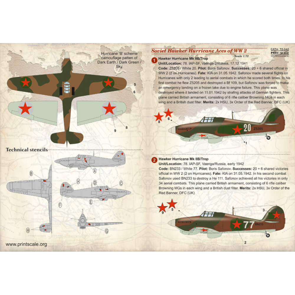 Soviet Hawker Hurricane Aces of WW 2 / 72-242 / at PrintScale.org ...