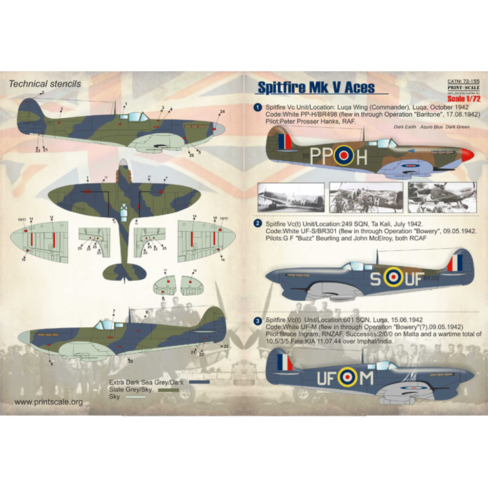Spitfire Mk V Aces - 72-155 - and 1. Spitfire Vc Unit/Location: Luqa ...