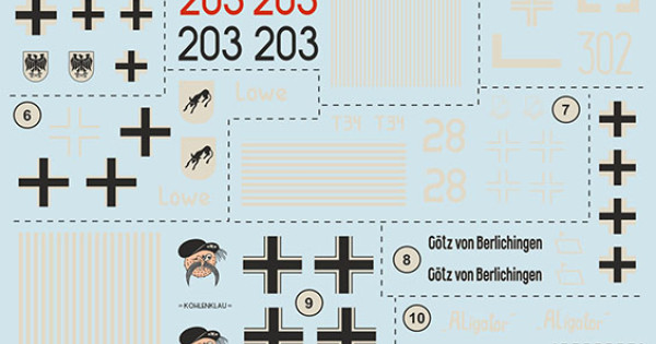 German WWII Armor Decals Set 35-006 | Sturmgeschütz III & Marder ...