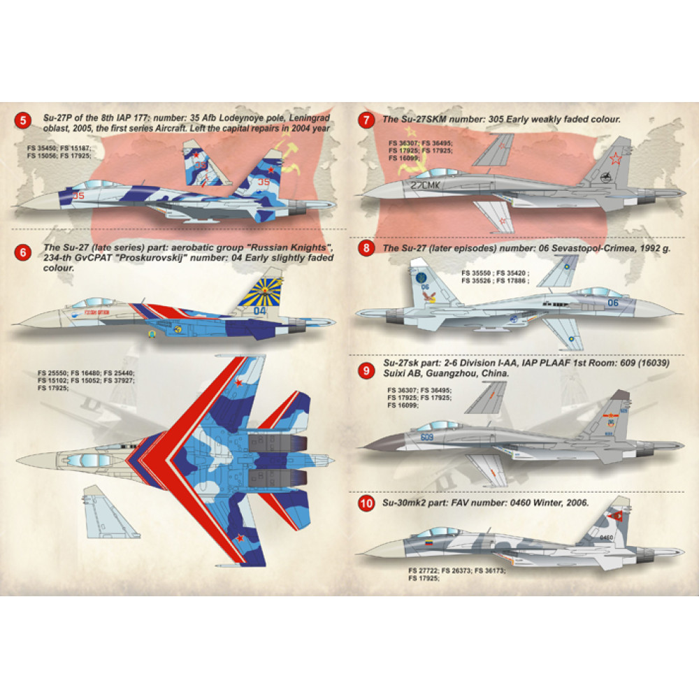 Sukhoi Su-27 Flanker: Various Models and Specifications, Scale: 1/144