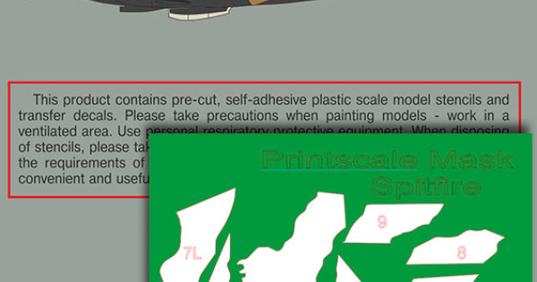 Supermarine Spitfire Mk.1 Mask + Decals PSM72005 | BOGUS, LO-B No 611 ...