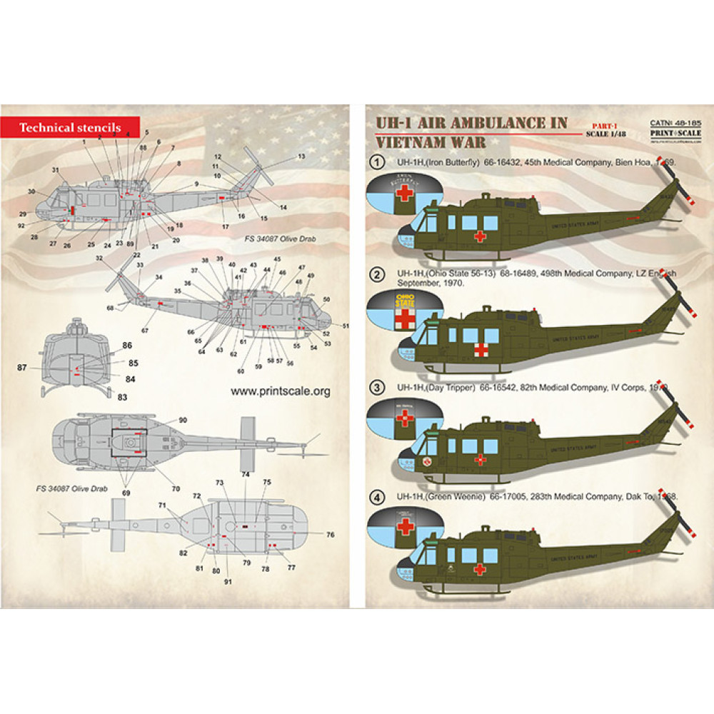 UH-1 Air Ambulance in Vietnam War - Part 1/48-185 - UH-1H (Iron ...