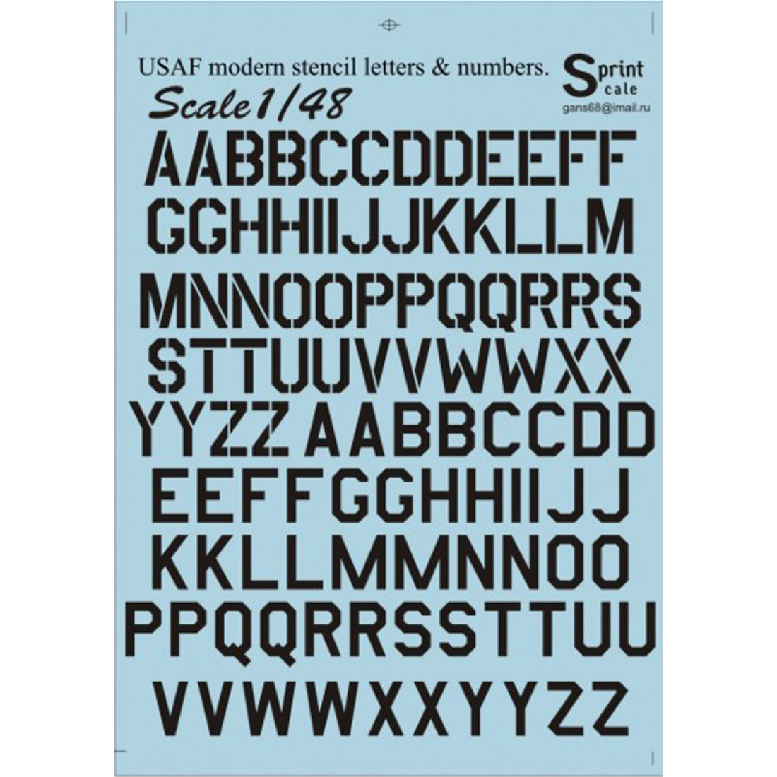 Get USAF Modern Stencil Letters & Numbers - Black / 48-005 - at ...