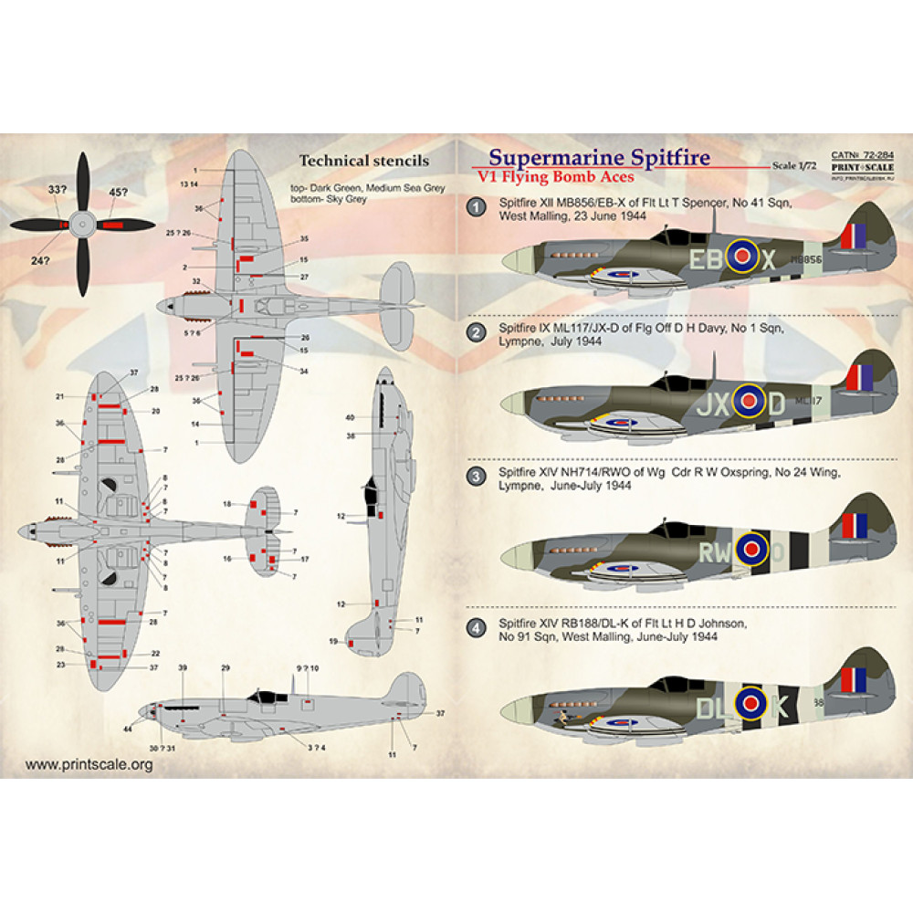 Shop the V1 Flying Bomb Aces Supermarine Spitfire Model by Rudnei Dias ...