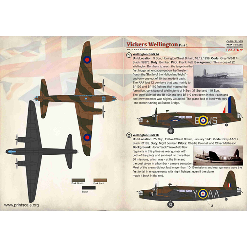 Vickers Wellington Part-1 / 72-335 / Historical Model Kits, Scale: 1/72